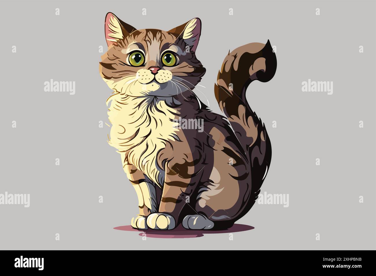 Cat full body drawing Stock Vector Images - Alamy