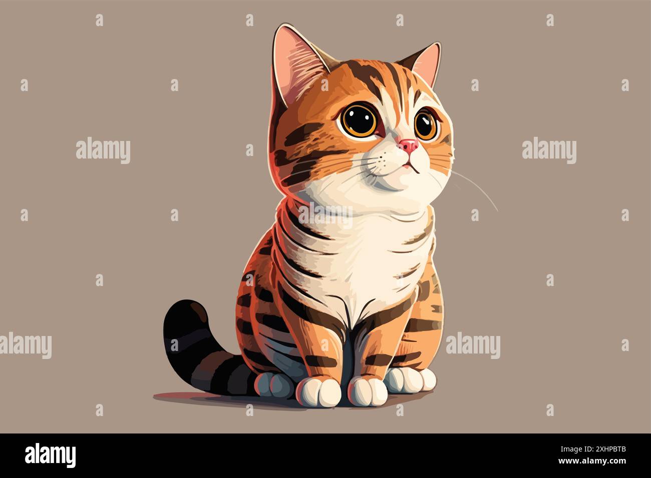 Cat full body character cartoon vector illustration Stock Vector Image ...