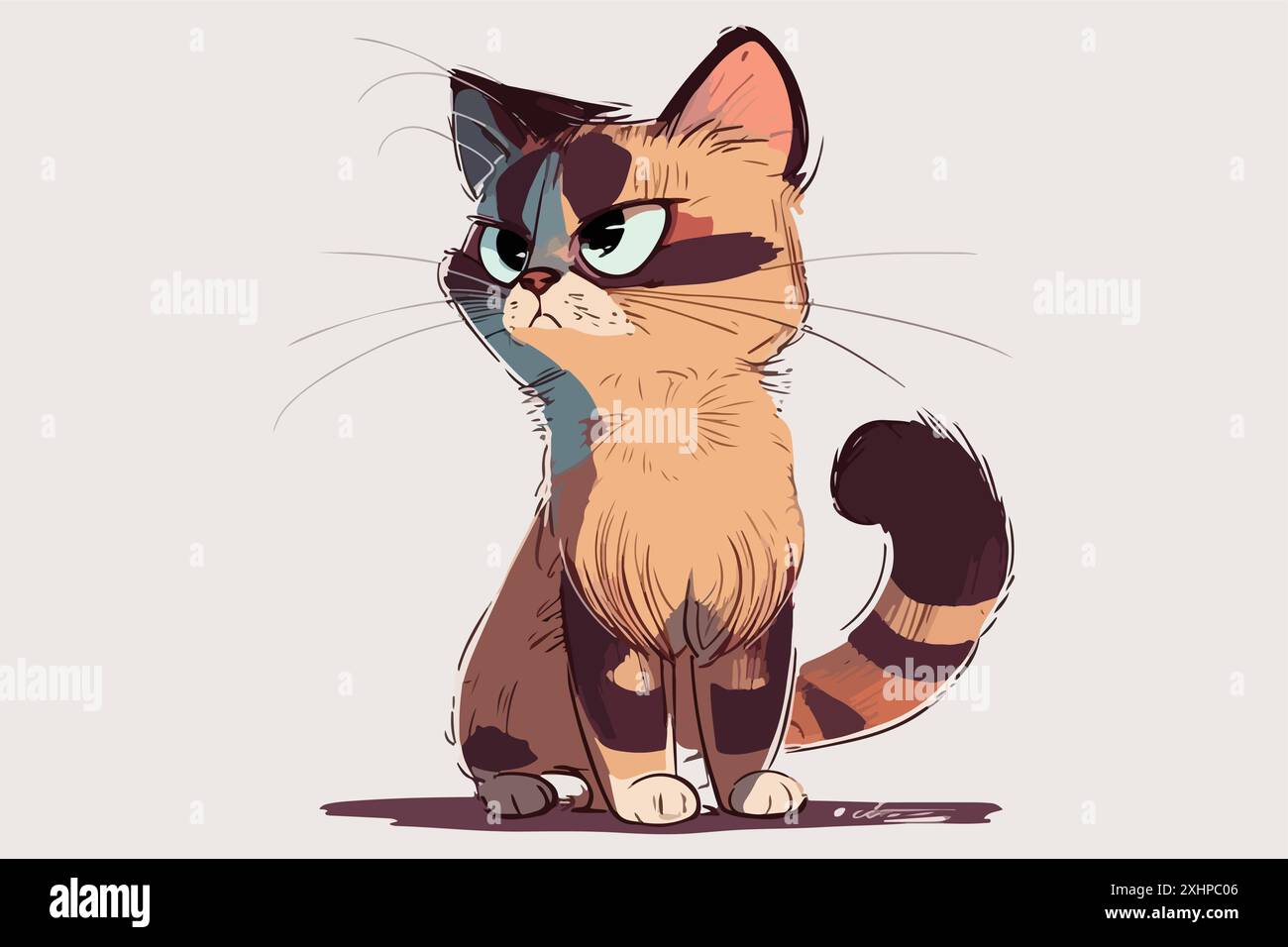 Cat full body character cartoon vector illustration Stock Vector Image ...
