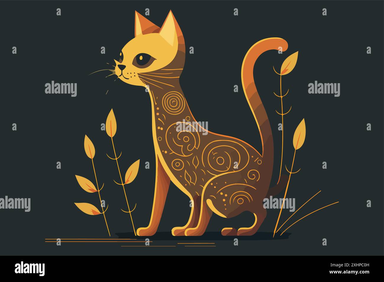 Cat folk art animals hi-res stock photography and images - Alamy
