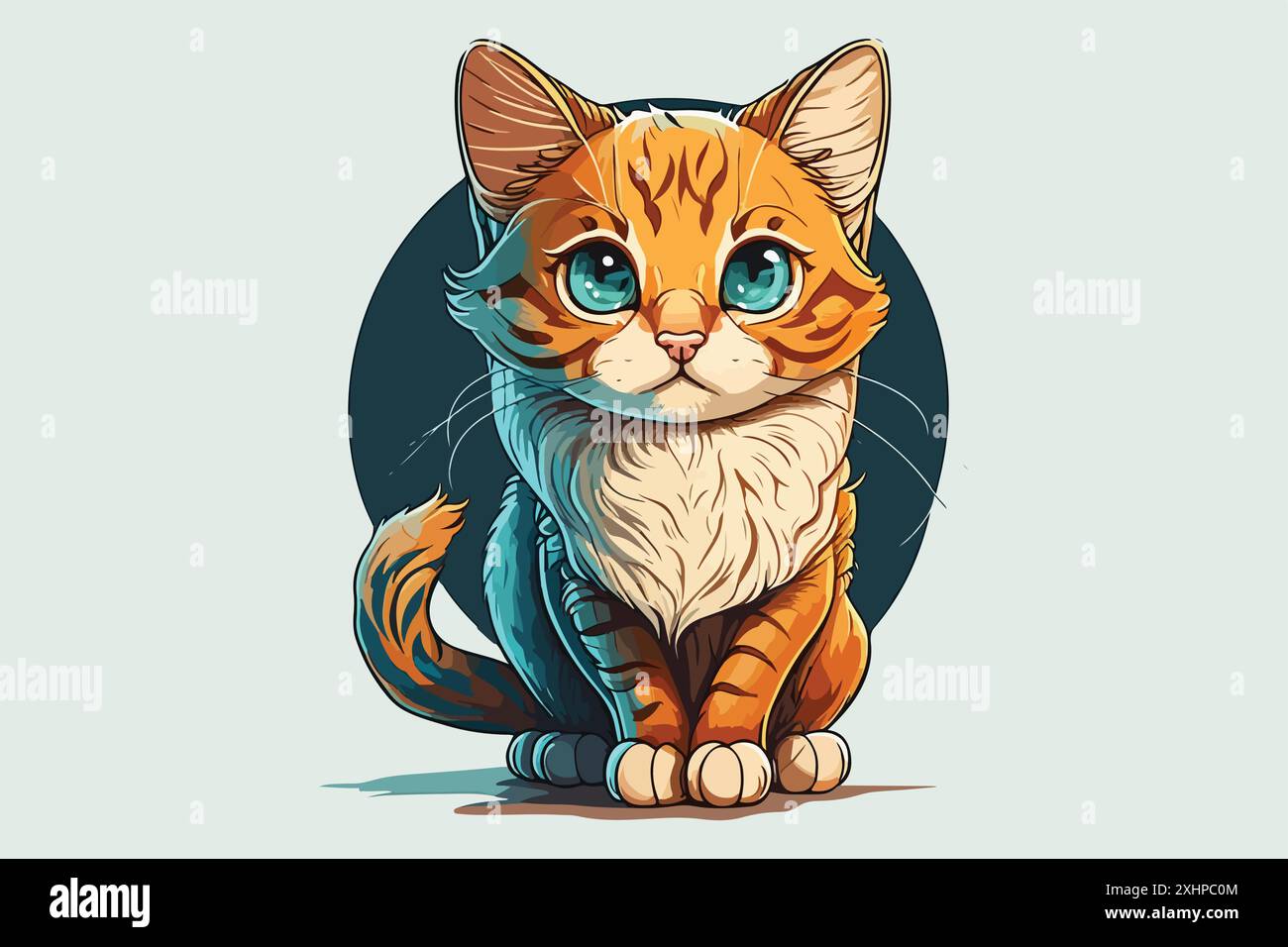 Cat full body character cartoon vector illustration Stock Vector Image ...