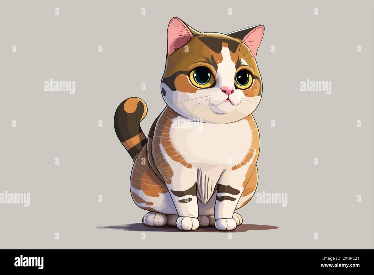 Cat full body character cartoon vector illustration Stock Vector Image ...