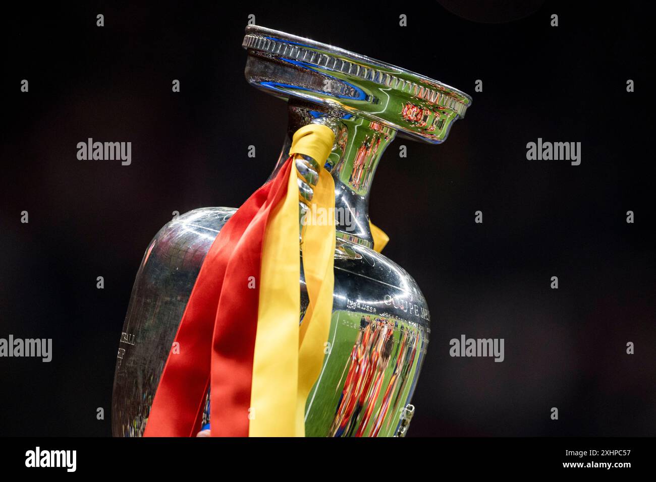 Berlin, Germany. 14th July, 2024. The trophy seen during the ...