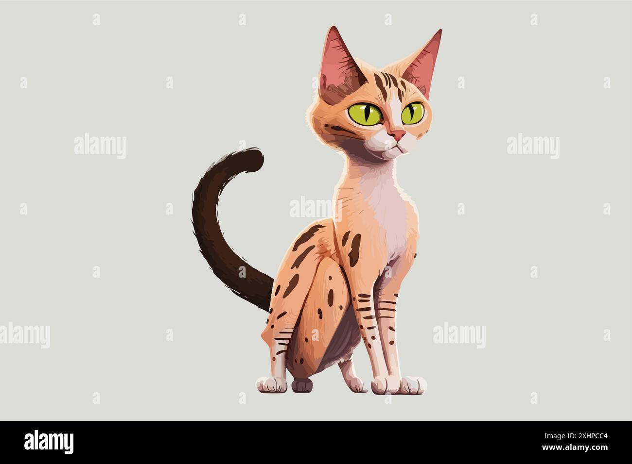 Cat full body character cartoon vector illustration Stock Vector Image ...
