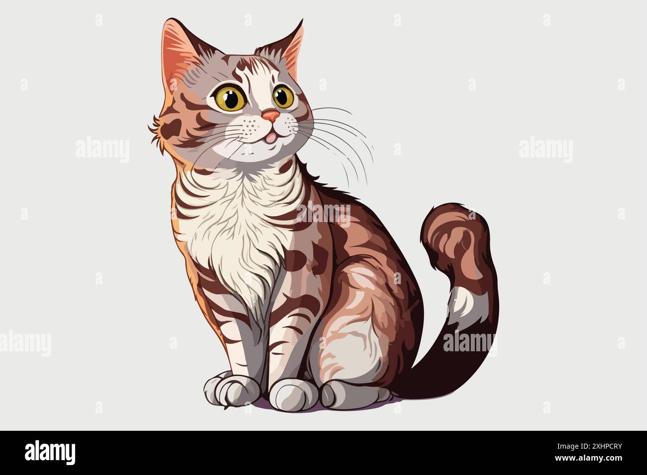 Cat full body character cartoon vector illustration Stock Vector Image ...