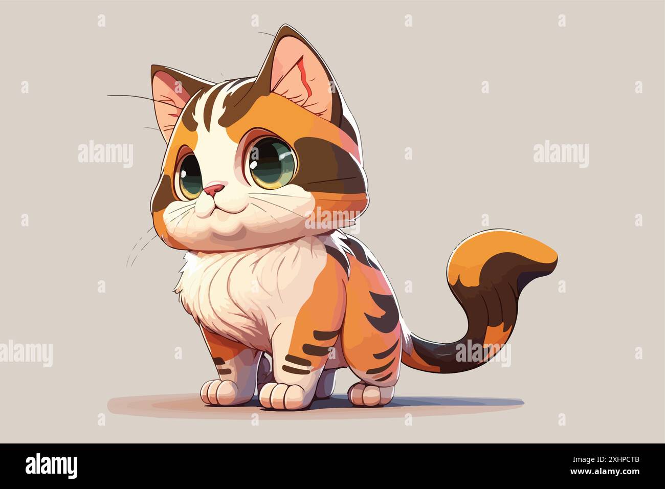 Cat full body character cartoon vector illustration Stock Vector Image ...