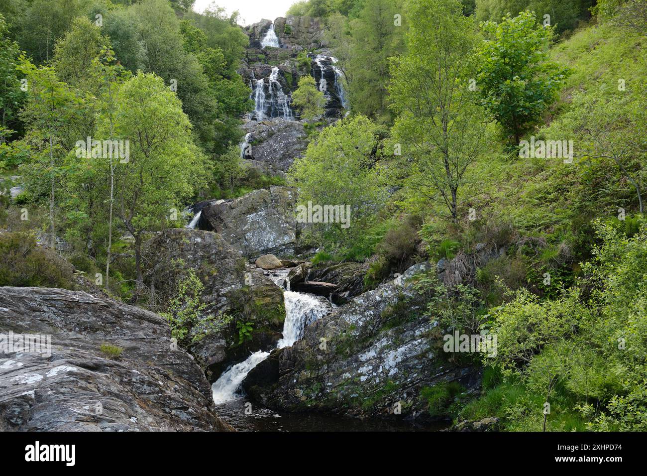 Rhiwargor Falls, also known as Pistyll Rhyd-y-meinciau, above Lake ...