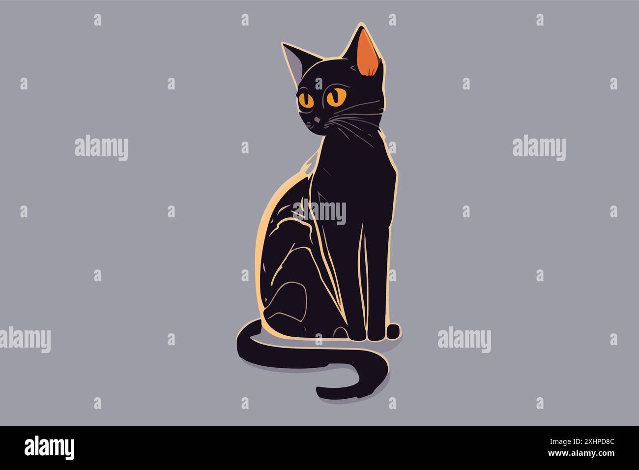 Cat full body character cartoon vector illustration Stock Vector Image ...