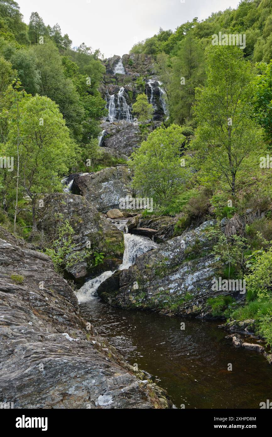 Rhiwargor Falls, also known as Pistyll Rhyd-y-meinciau, above Lake ...