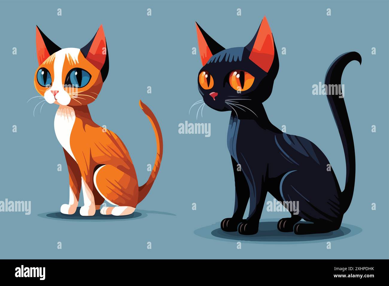 Cat full body character cartoon vector illustration Stock Vector Image ...