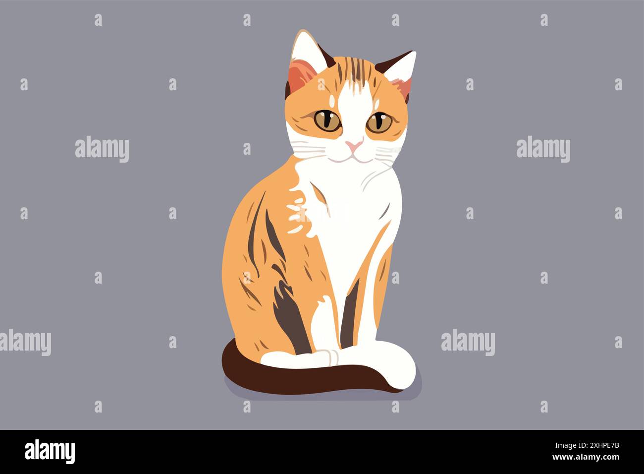 Cat full body character cartoon vector illustration Stock Vector Image ...