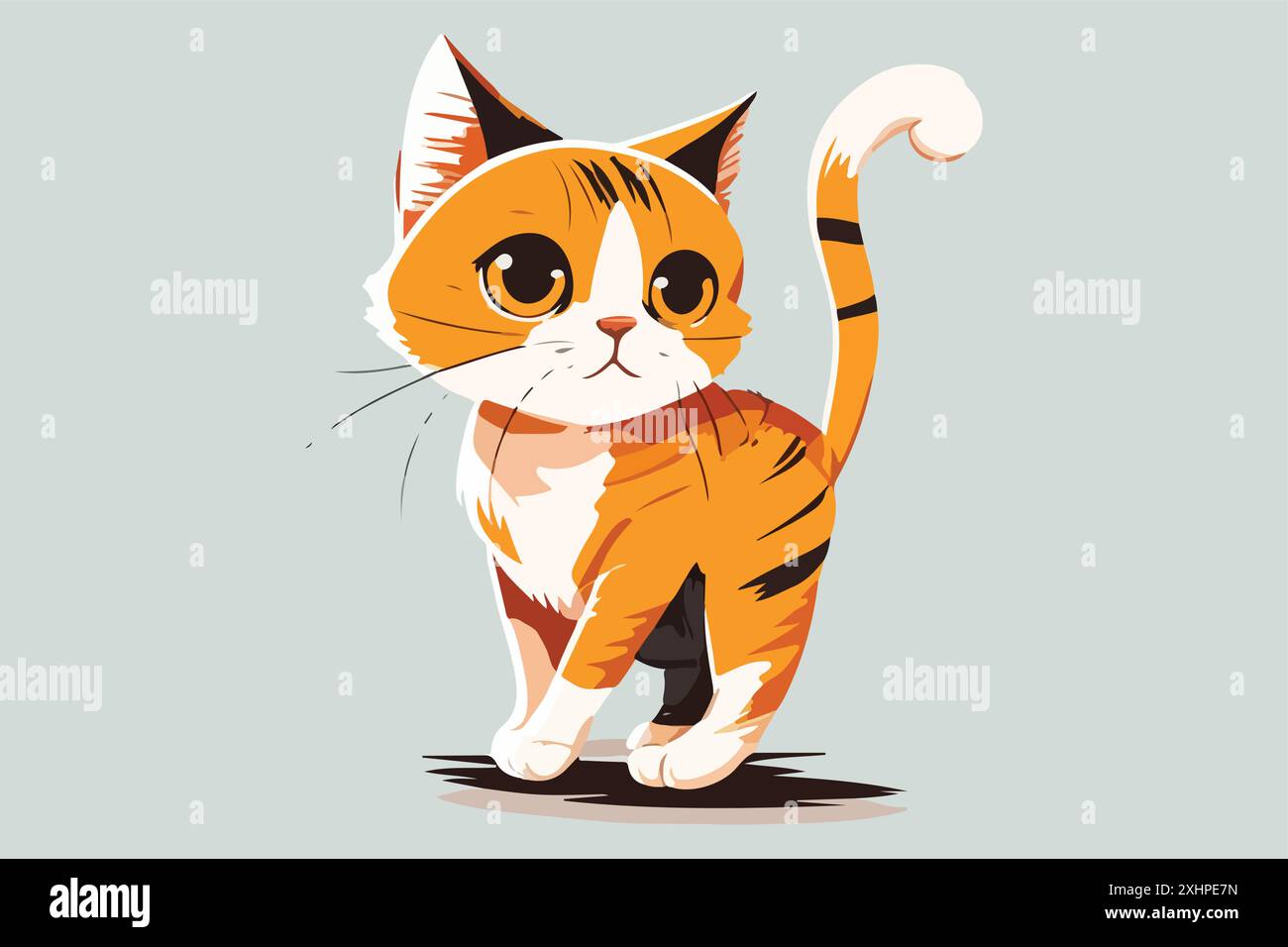 Cat full body character cartoon vector illustration Stock Vector Image ...