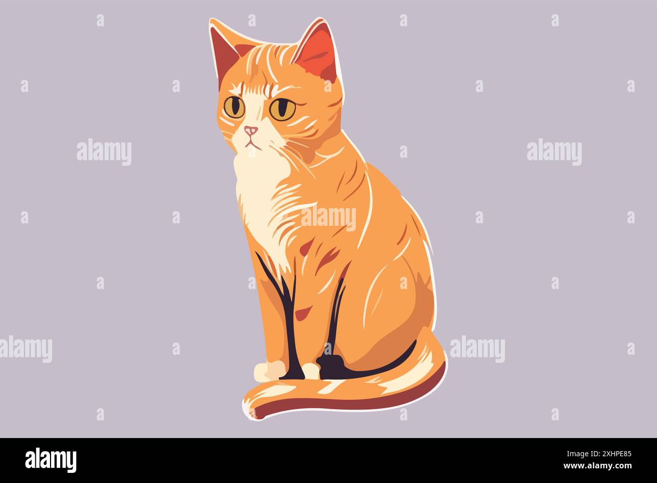 Cat full body character cartoon vector illustration Stock Vector Image ...