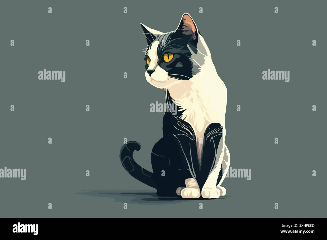 Cat full body character cartoon vector illustration Stock Vector Image ...