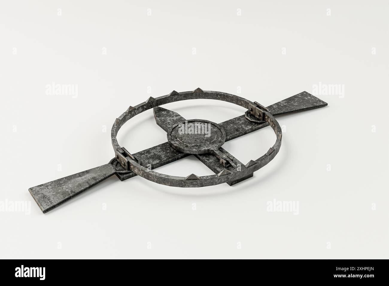 bear trap isolated on white background 3d illustration Stock Photo - Alamy