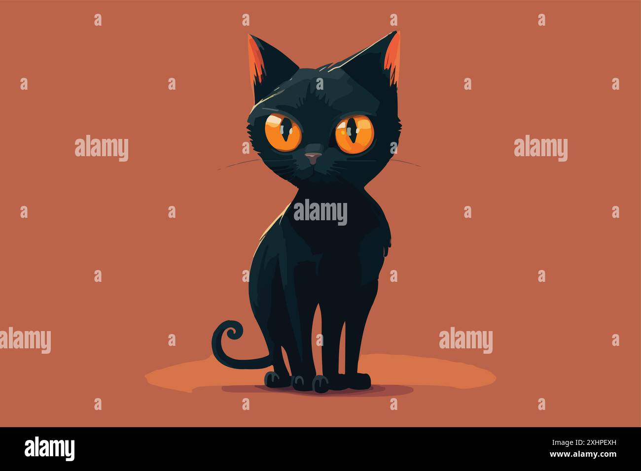 Cat full body character cartoon vector illustration Stock Vector Image ...