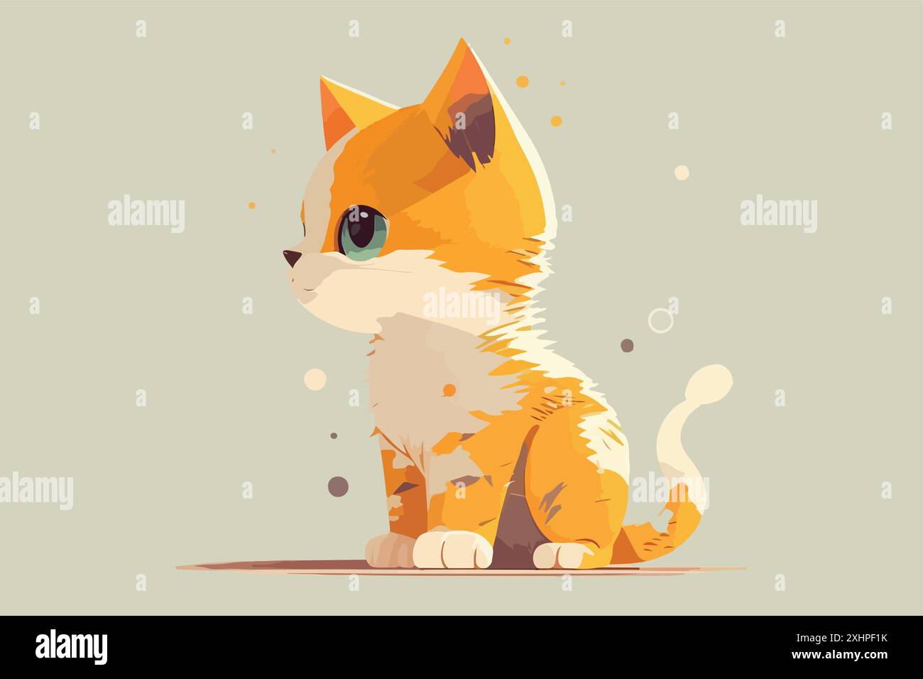Cat full body character cartoon vector illustration Stock Vector Image ...