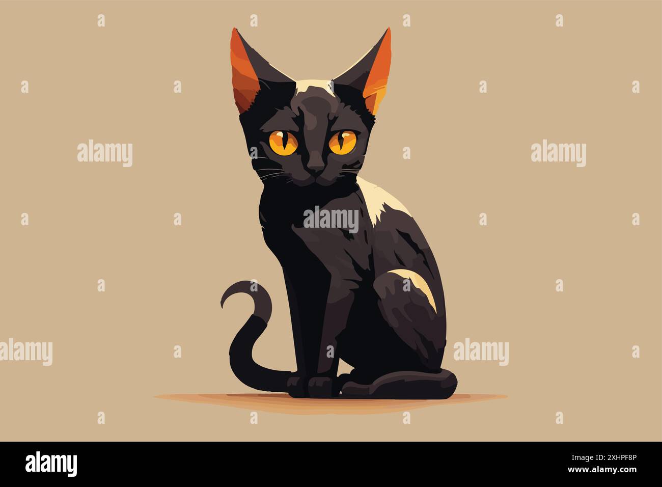 Cat full body character cartoon vector illustration Stock Vector Image ...