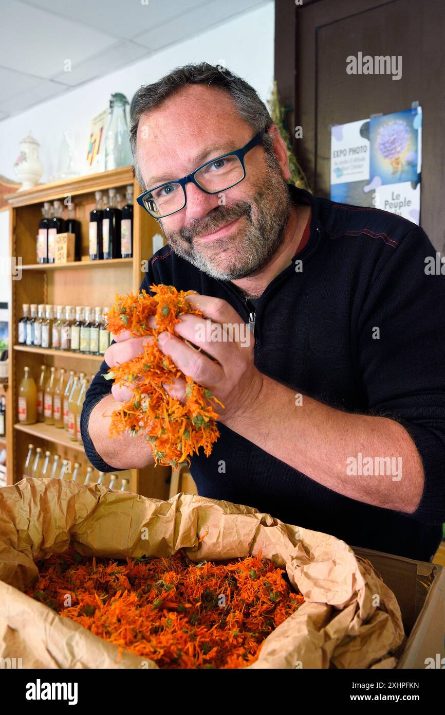 France, Vosges, Le Valtin, village in the upper valley of the Meurthe ...