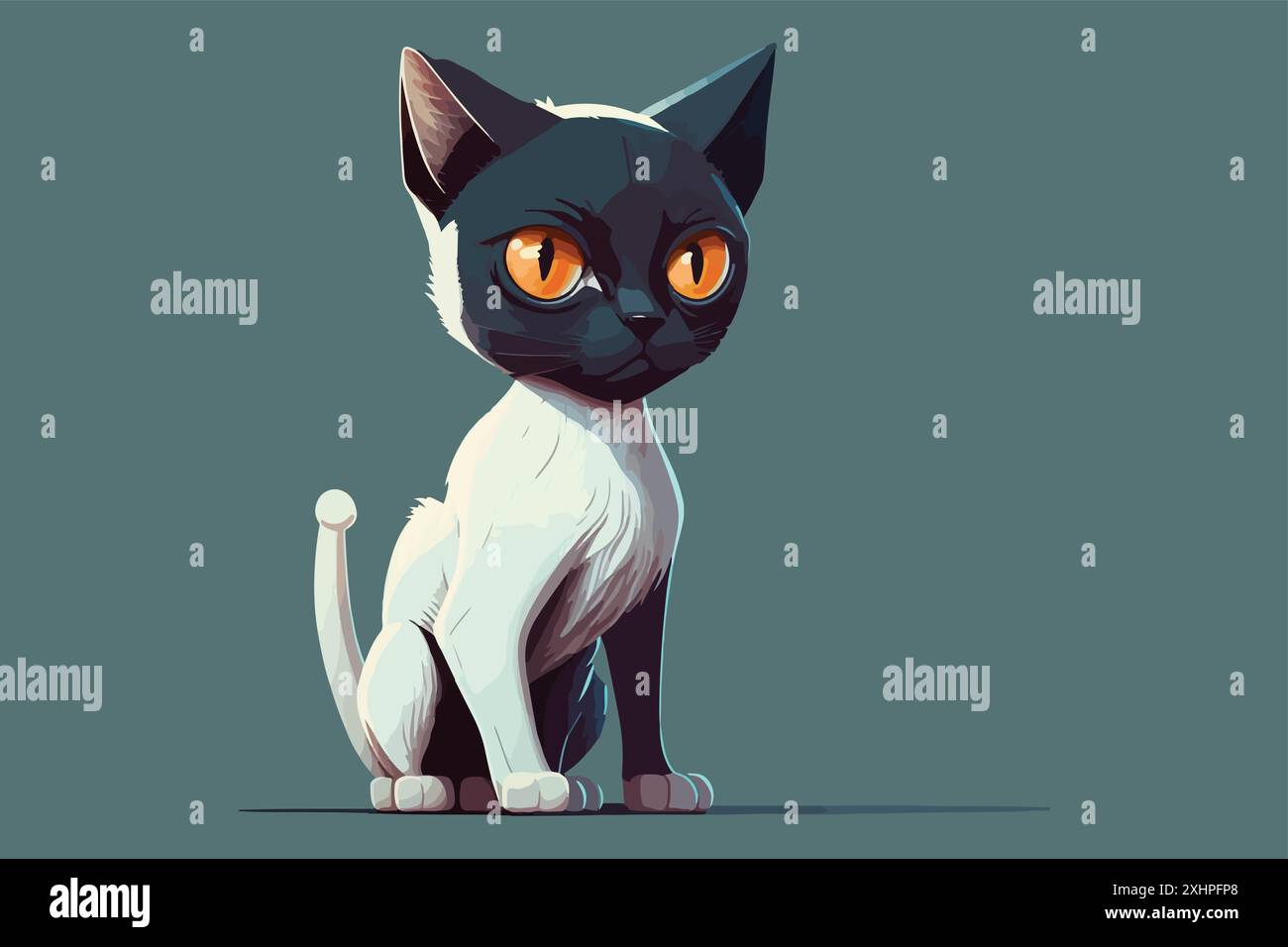 Cat full body character cartoon vector illustration Stock Vector Image ...