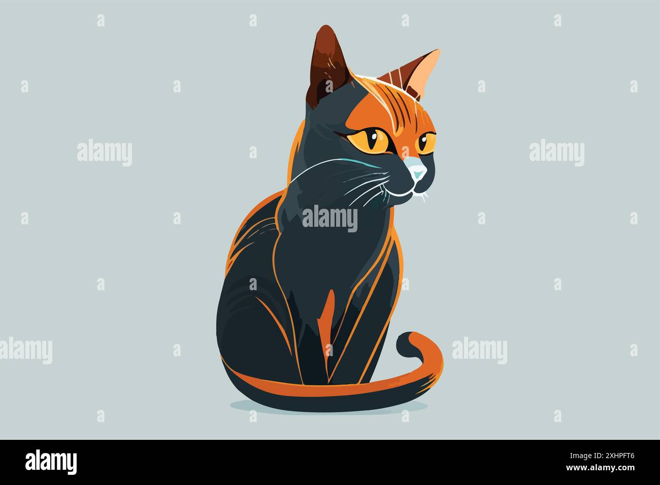 Cat full body character cartoon vector illustration Stock Vector Image ...