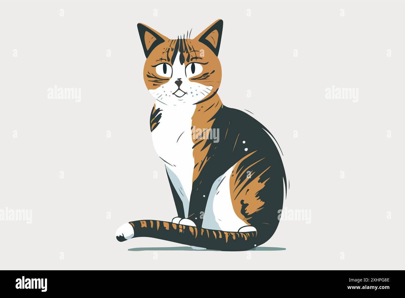 Cat full body character cartoon vector illustration Stock Vector Image ...