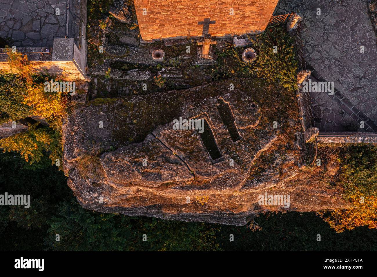 France, Bas Rhin, Mont Saint Odile, Mont Sainte-Odile Abbey also known ...