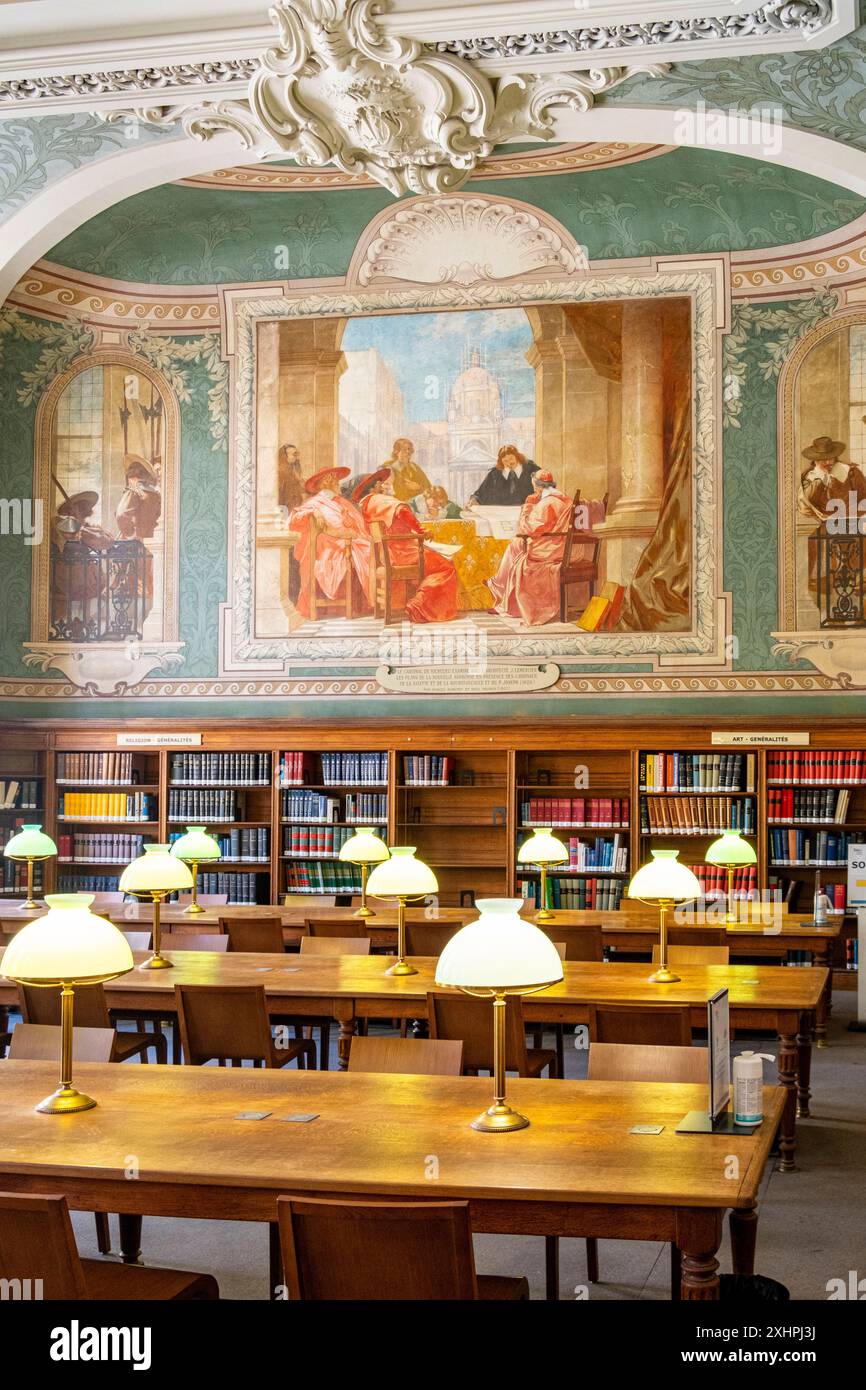 France, Paris, Sorbonne University, the Great Reading Room Jacqueline ...