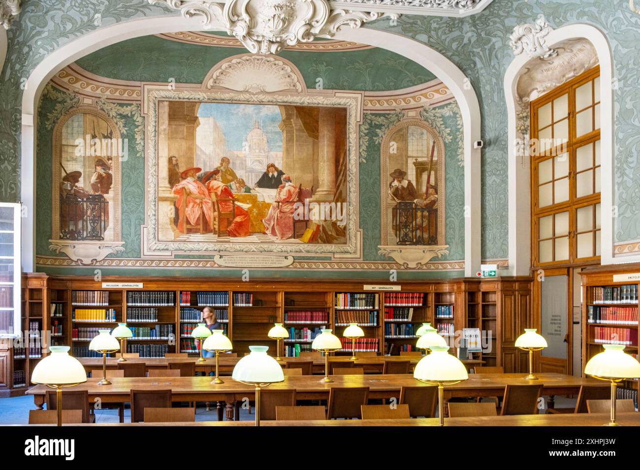 France, Paris, Sorbonne University, the Great Reading Room Jacqueline ...