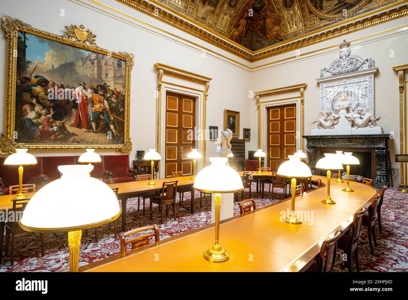 France, Paris, area listed as World Heritage by UNESCO, Bourbon palace ...