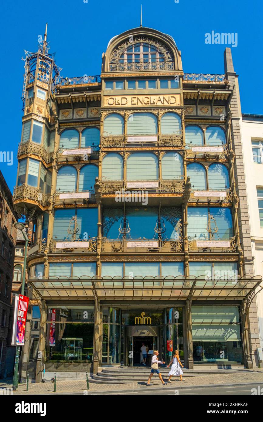 Belgium, Brussels, Le Mont des Arts the art nouveau facade of the MIM ...