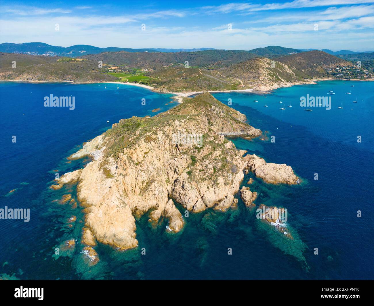 France, Var, Saint Tropez Peninsula, Ramatuelle, Cap Taillat, Briande ...