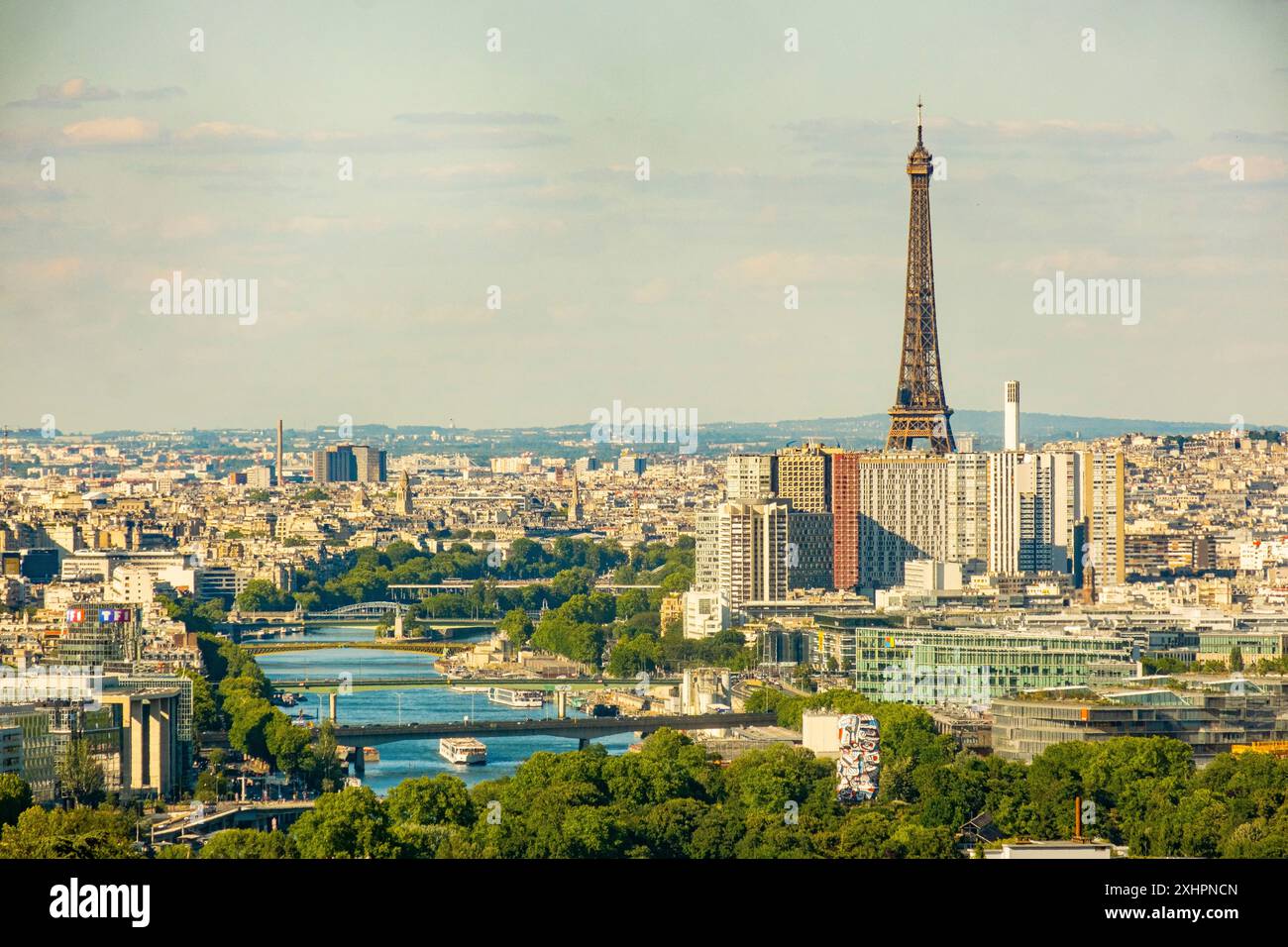 France, Paris, general view of Paris with the Eiffel Tower from the ...