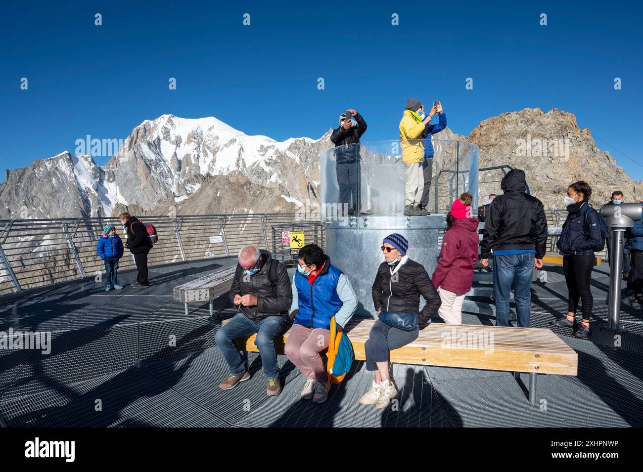 France, Haute Savoie, Italie Mont Blanc massif, Chamonix, aiguille du ...