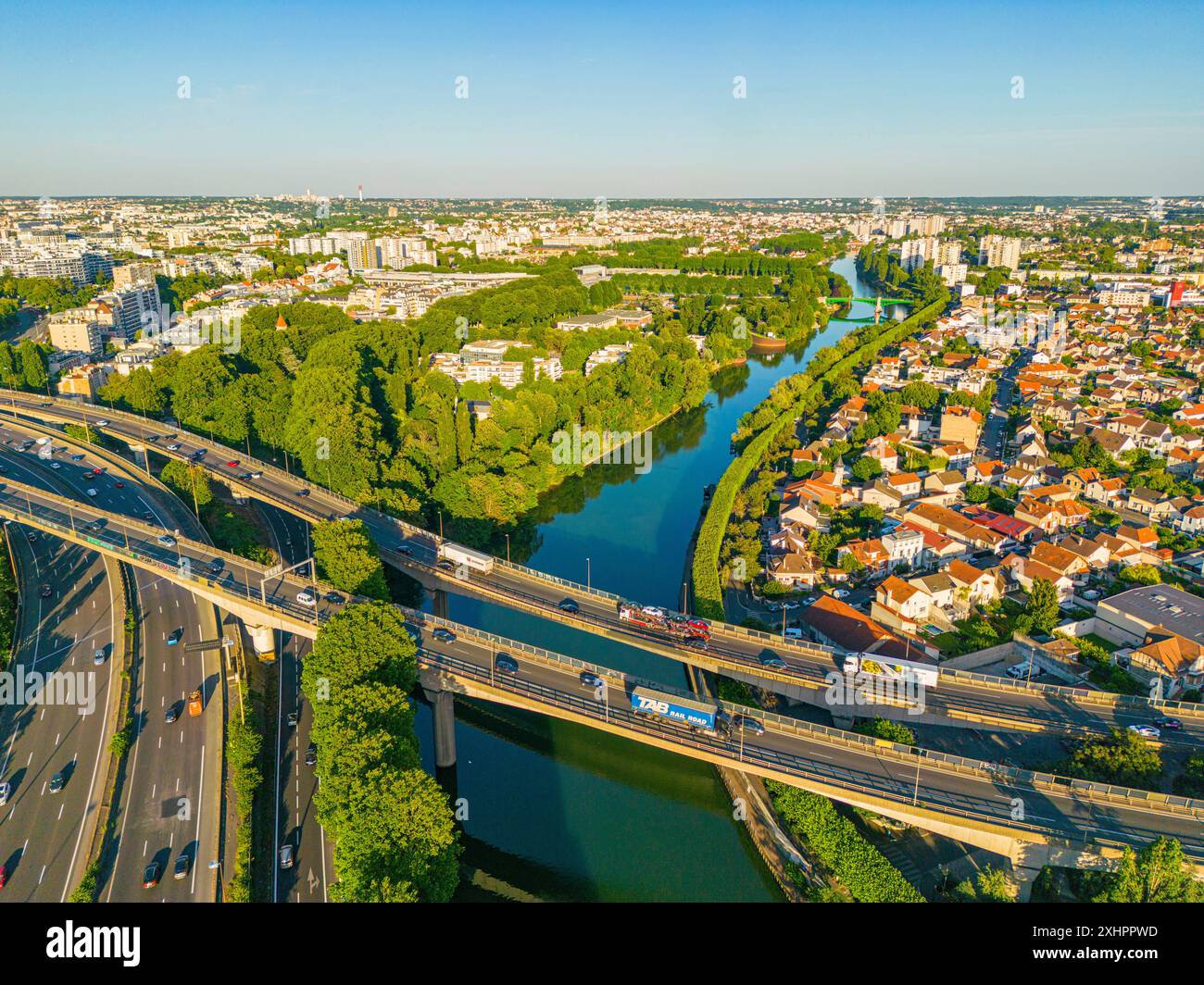 Aerial france a4 motorway hi-res stock photography and images - Alamy