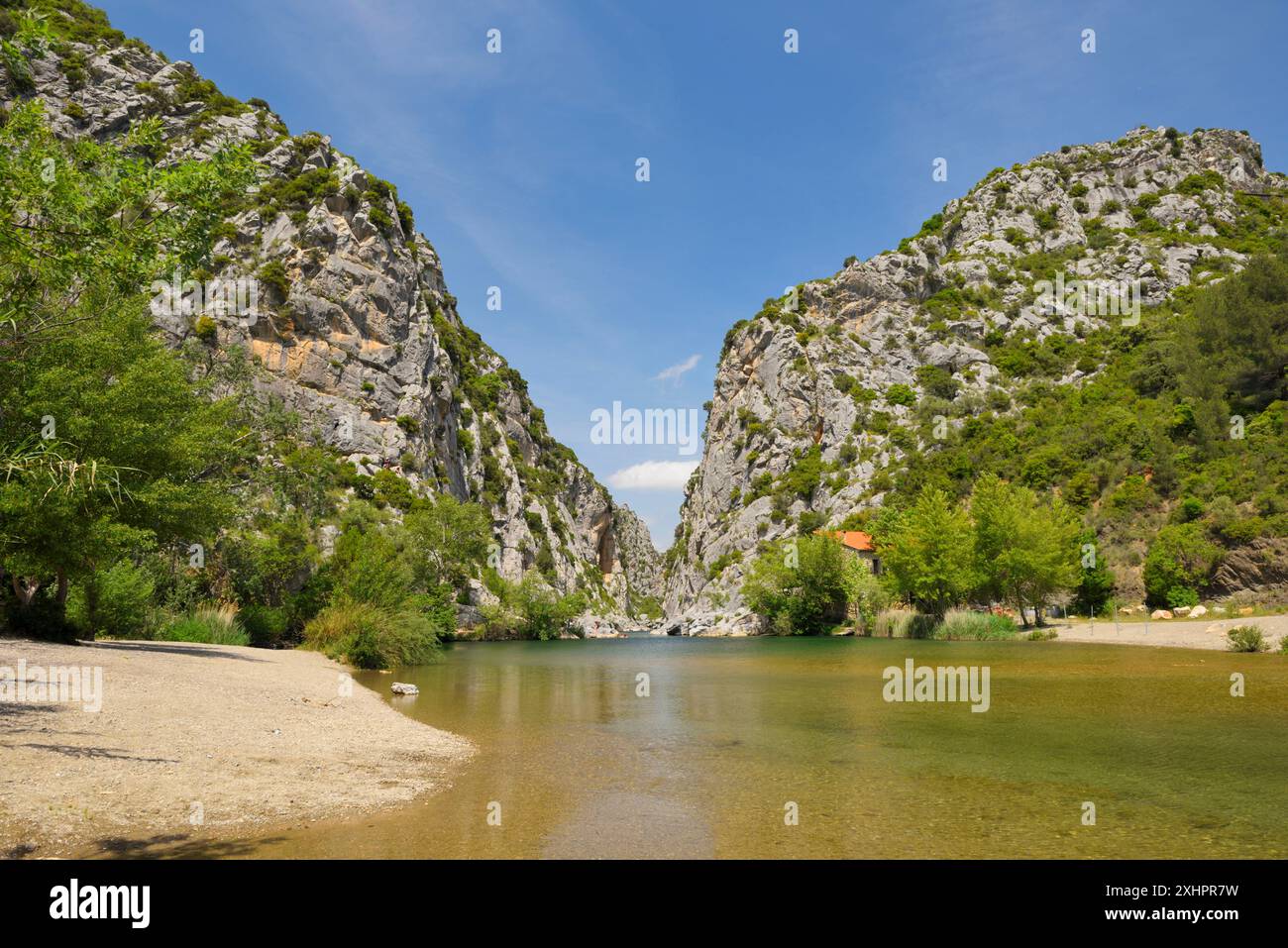 France, Pyrenees Orientales, Tautavel, The Gorges du Gouleyrous and the ...