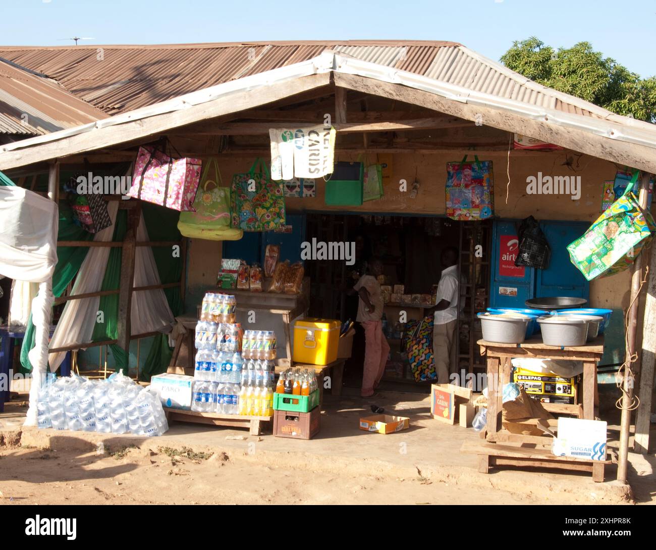 Main Street and Shops, Zonkwa, Kaduna State, Nigeria. Zonkwa's main ...
