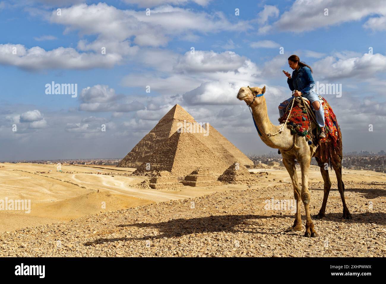 Egypt, Cairo, Giza, listed as World Heritage by UNESCO, Menkaure ...