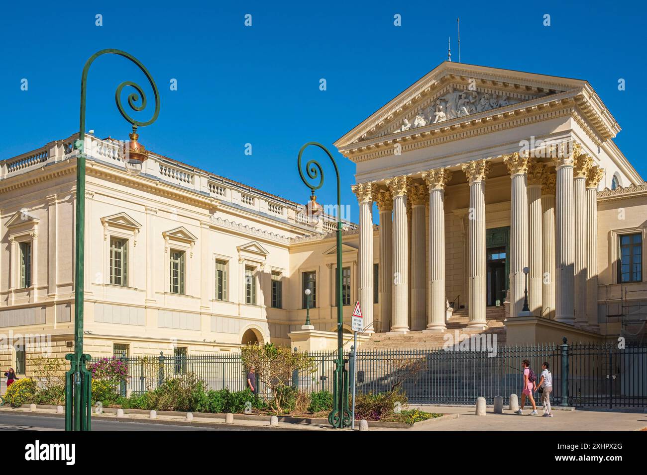 France, Herault, Montpellier, historic Palace of Justice (1853) houses ...