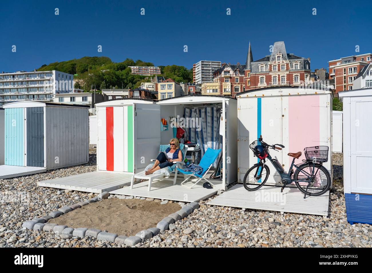 France, Seine Maritime, Le Havre, the beach, Couleurs sur le Plage ...