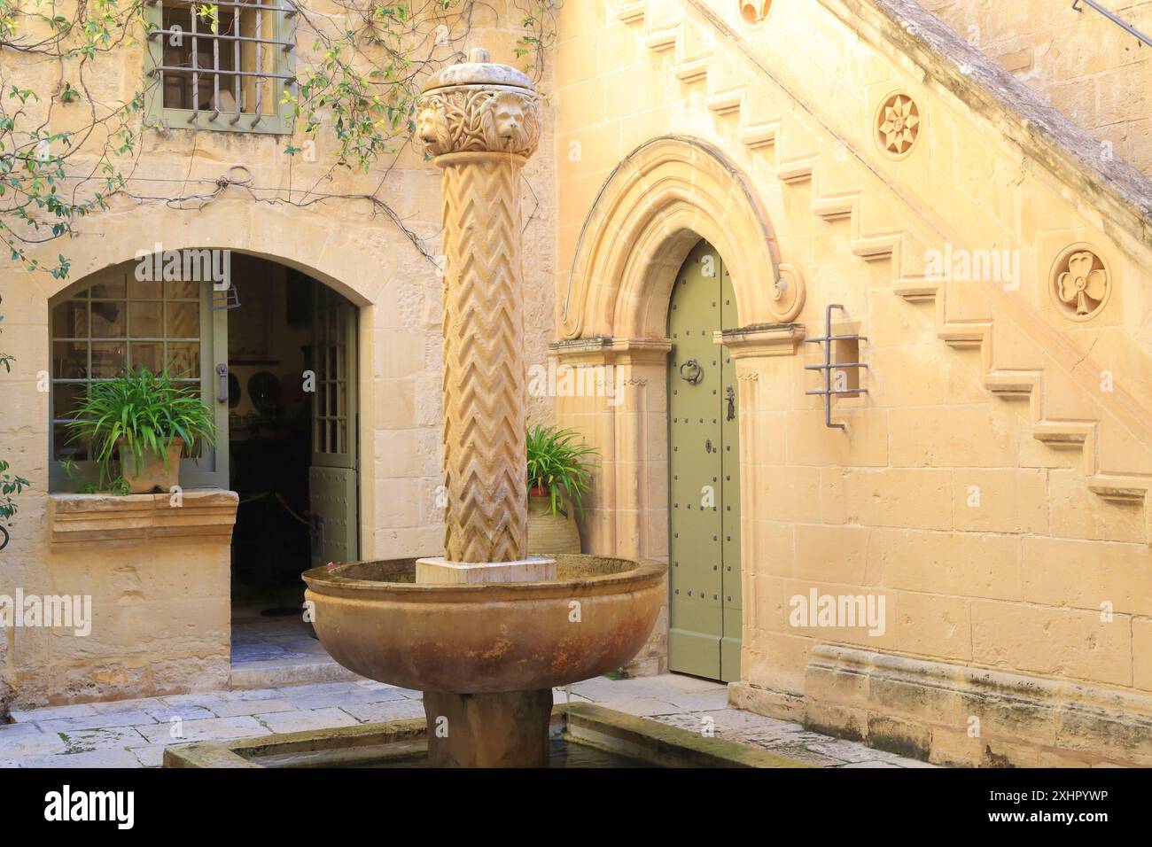 Malta, Mdina, Falson Palace (Normannenhaus) of Sicilian-Norman style ...