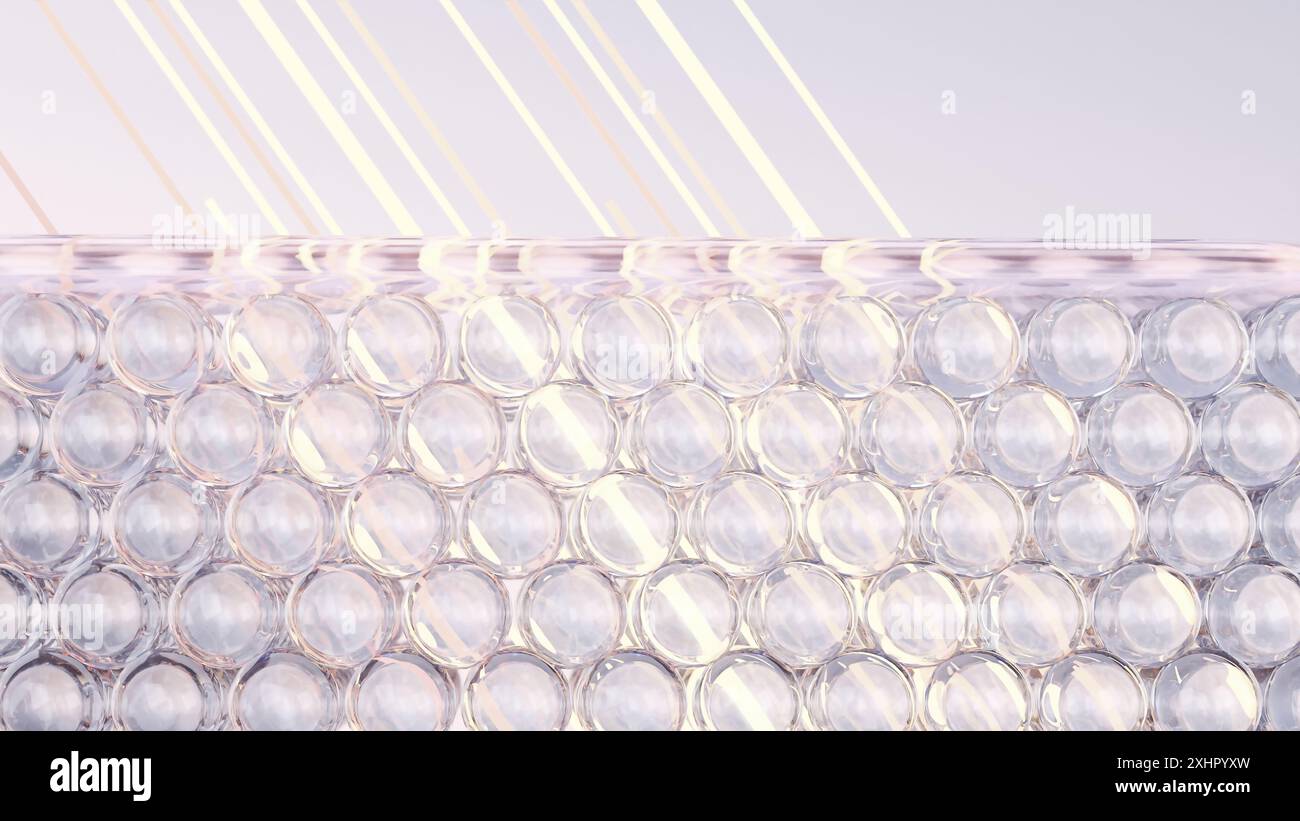 Sunscreen Cream or serum drop, Ultraviolet shield reflect UV sun light ...