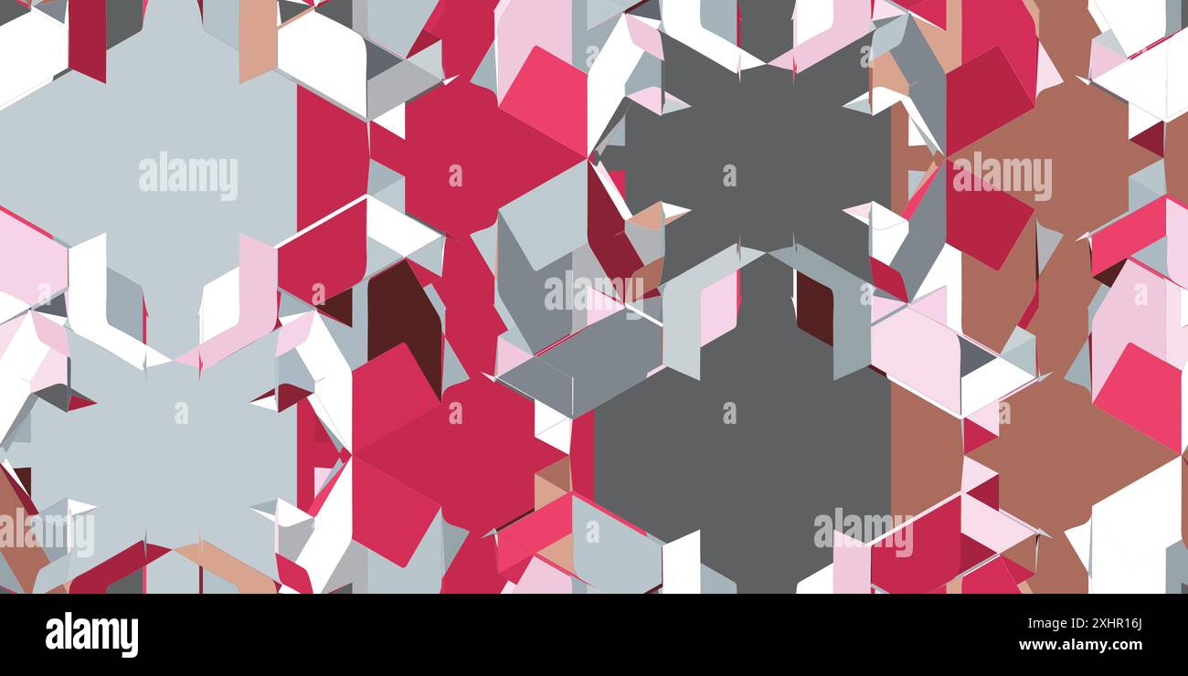 Geometric seamless pattern in memphis style with 3d geometric shapes ...