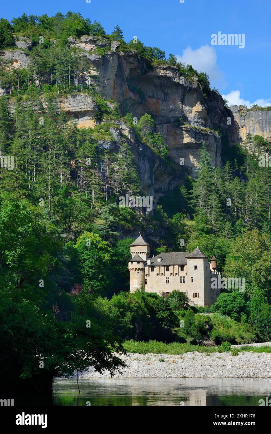 France, Lozere, Gorges du Tarn, Chateau de la Caze Stock Photo - Alamy