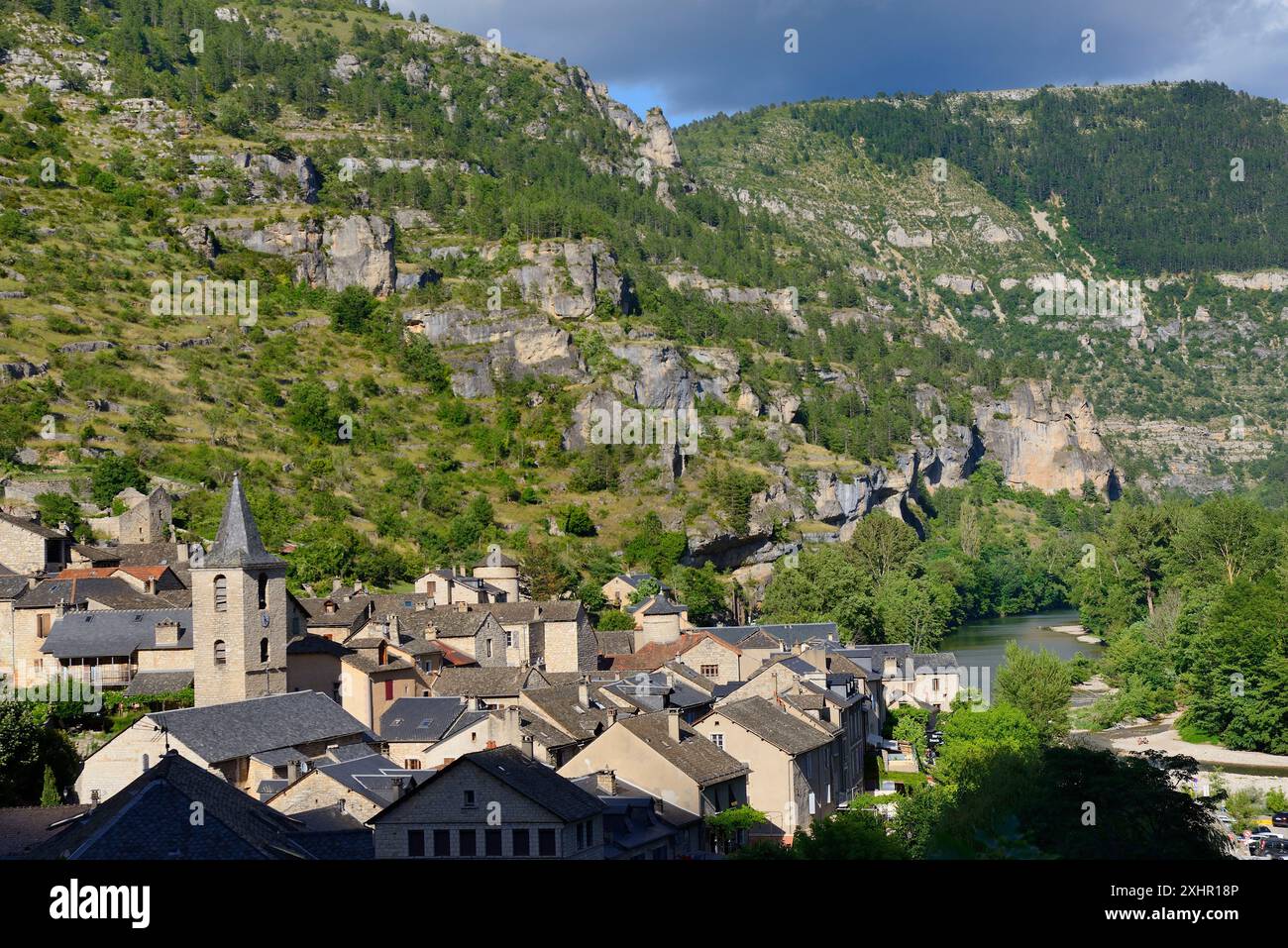 France, Lozere, Gorges du Tarn, Sainte-Enimie, labeled The Most ...