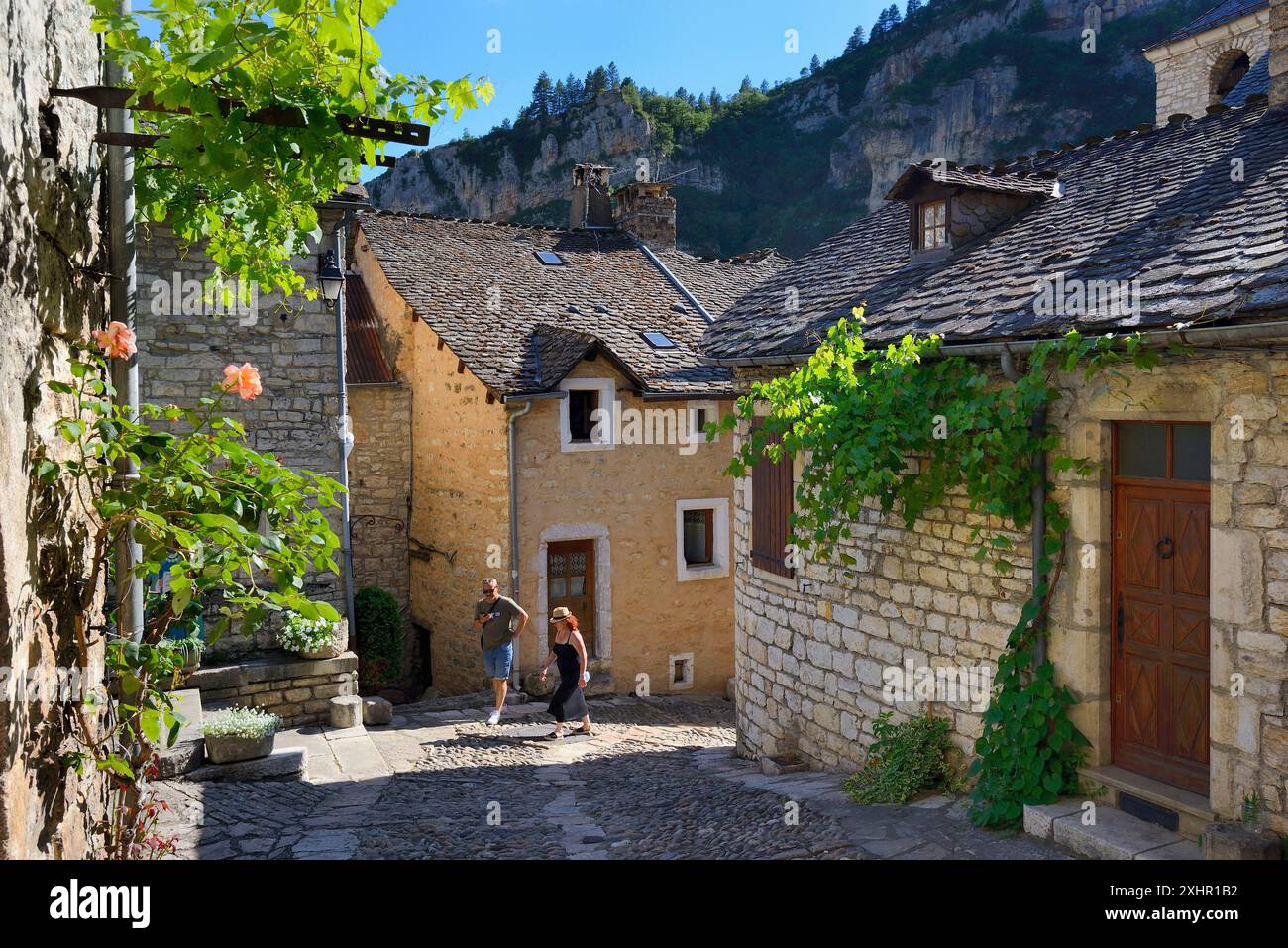 France, Lozere, Gorges du Tarn, Sainte-Enimie, labeled The Most ...