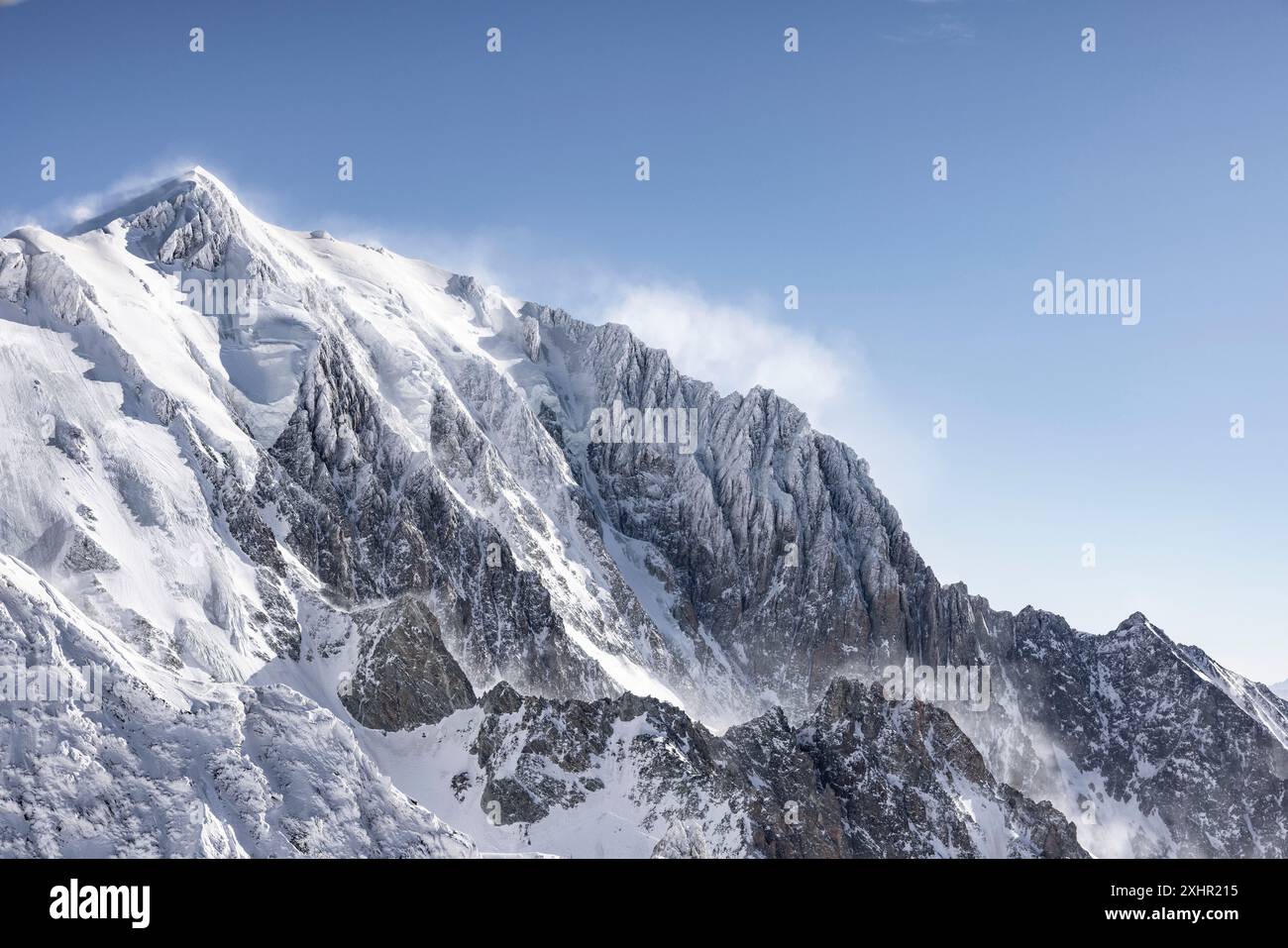 France, Haute-Savoie, Chamonix Mont Blanc, (aerial view)Envers du Mont ...