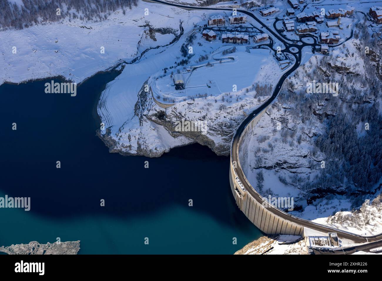 France, Savoie, Tignes, Les Boisses, Chevril dam, 181 m high, Haute ...