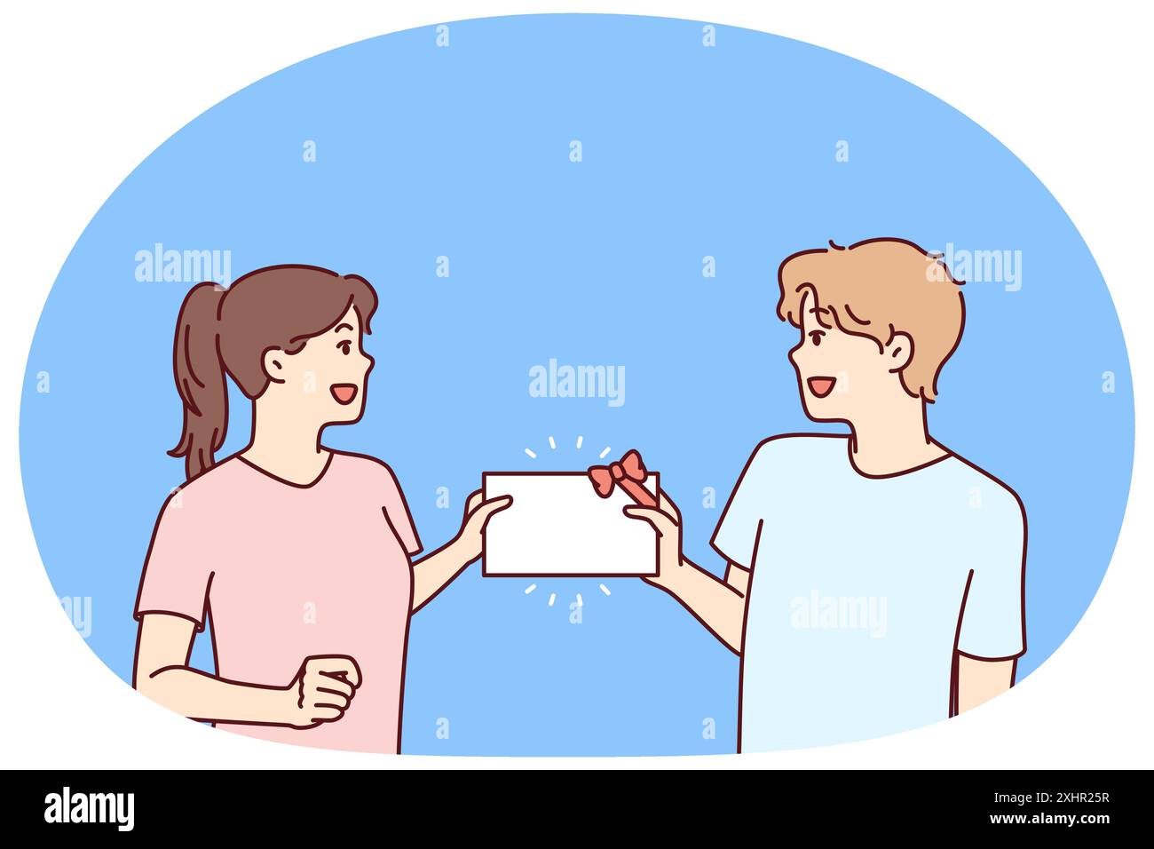 Girl holding award certificate Stock Vector Images - Alamy
