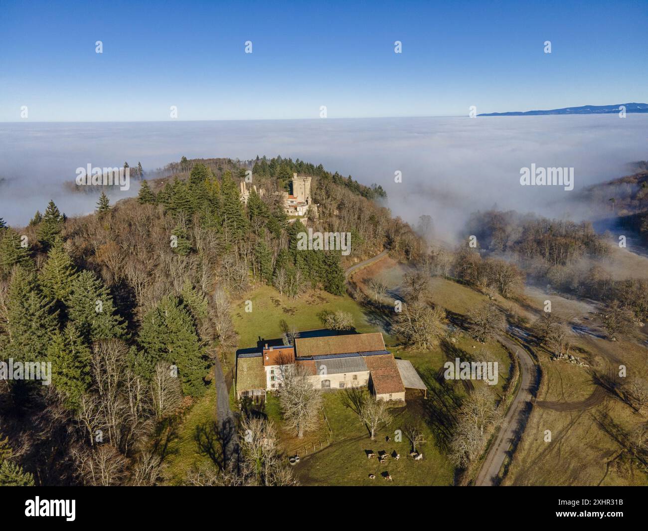 France, Puy de Dome, Fayet le Chateau, castle of Seymiers,Parc naturel ...